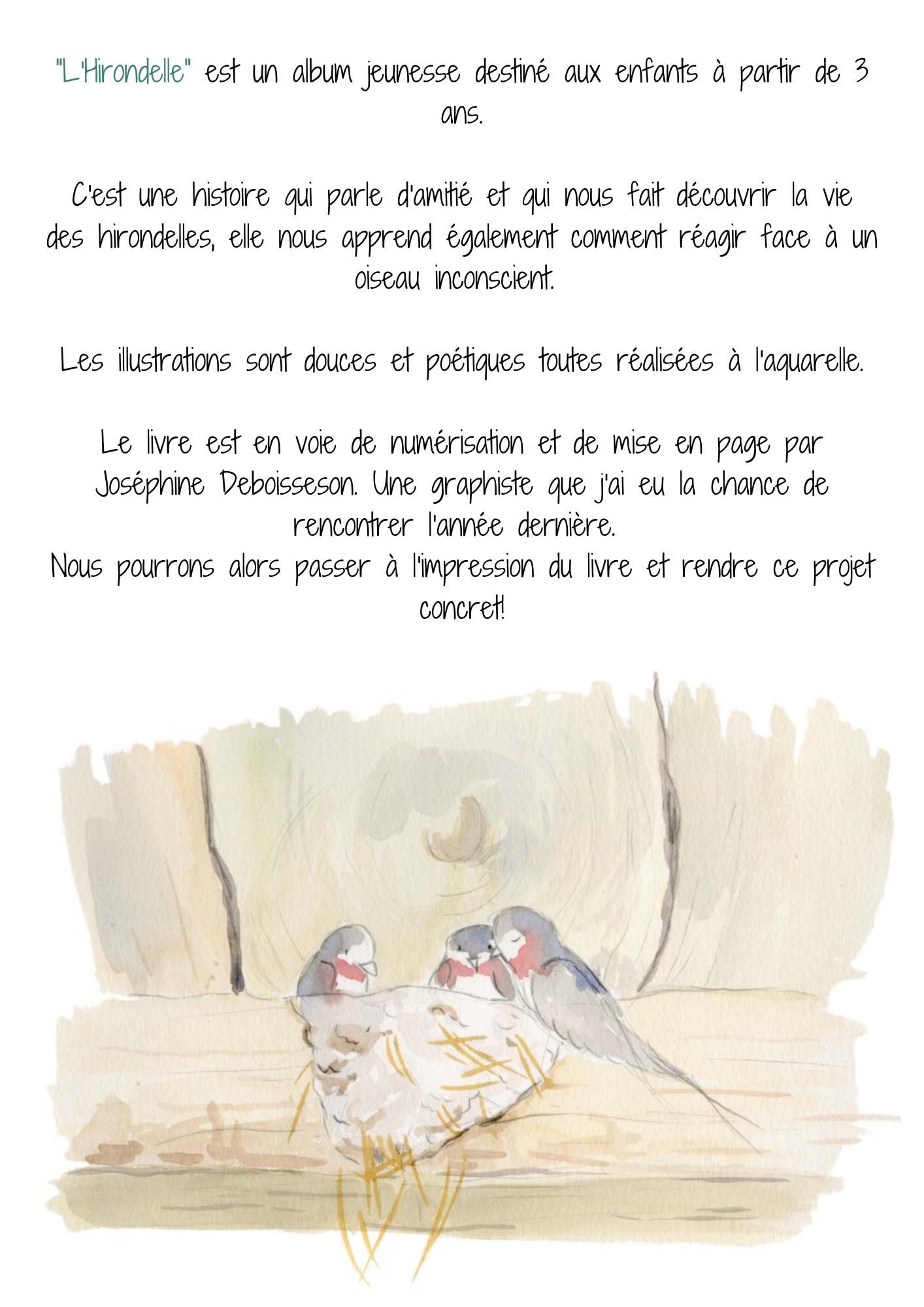 L'Hirondelle-Livre Jeunesse