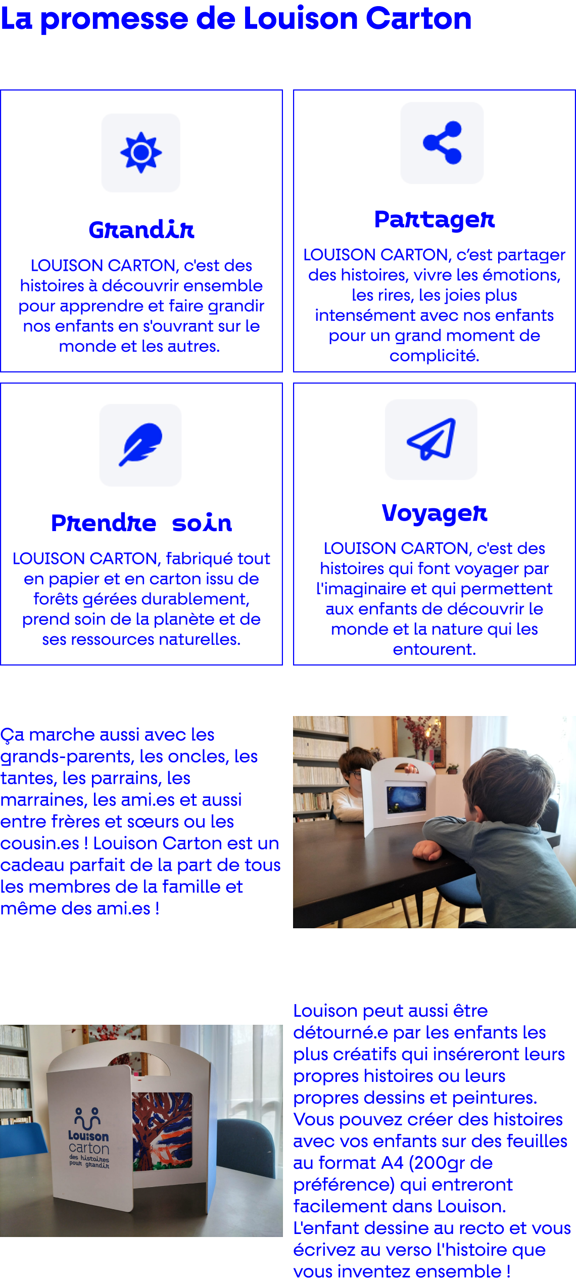 LOUISON CARTON, des histoires pour grandir