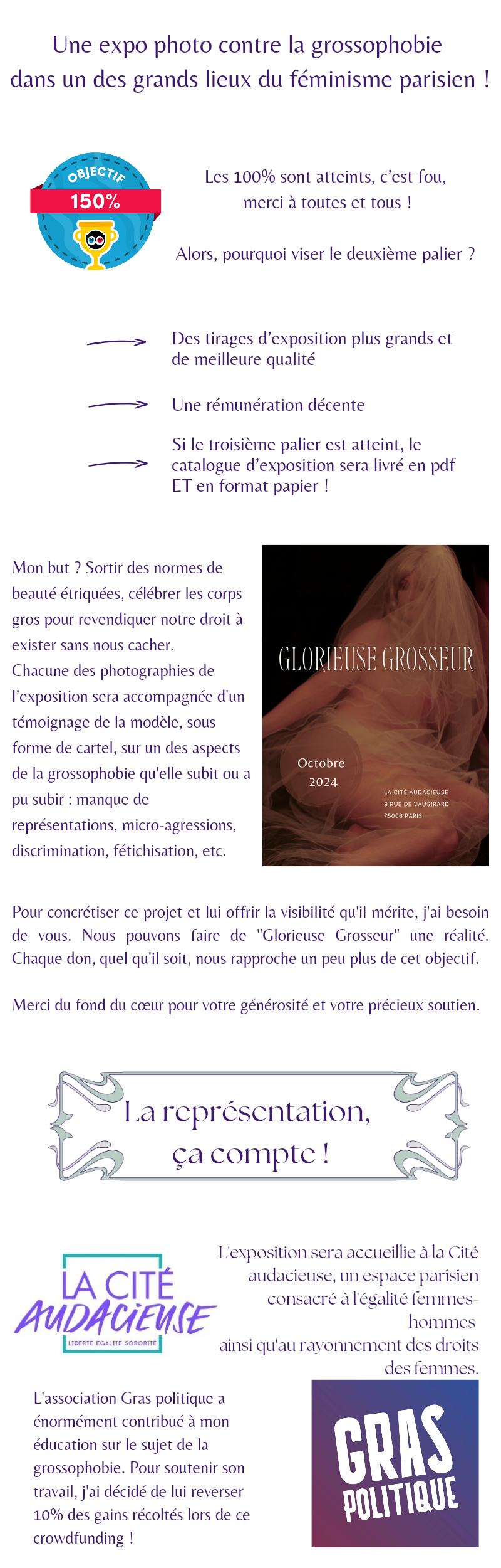Expo photo Glorieuse Grosseur contre la grossophobie - Ulule