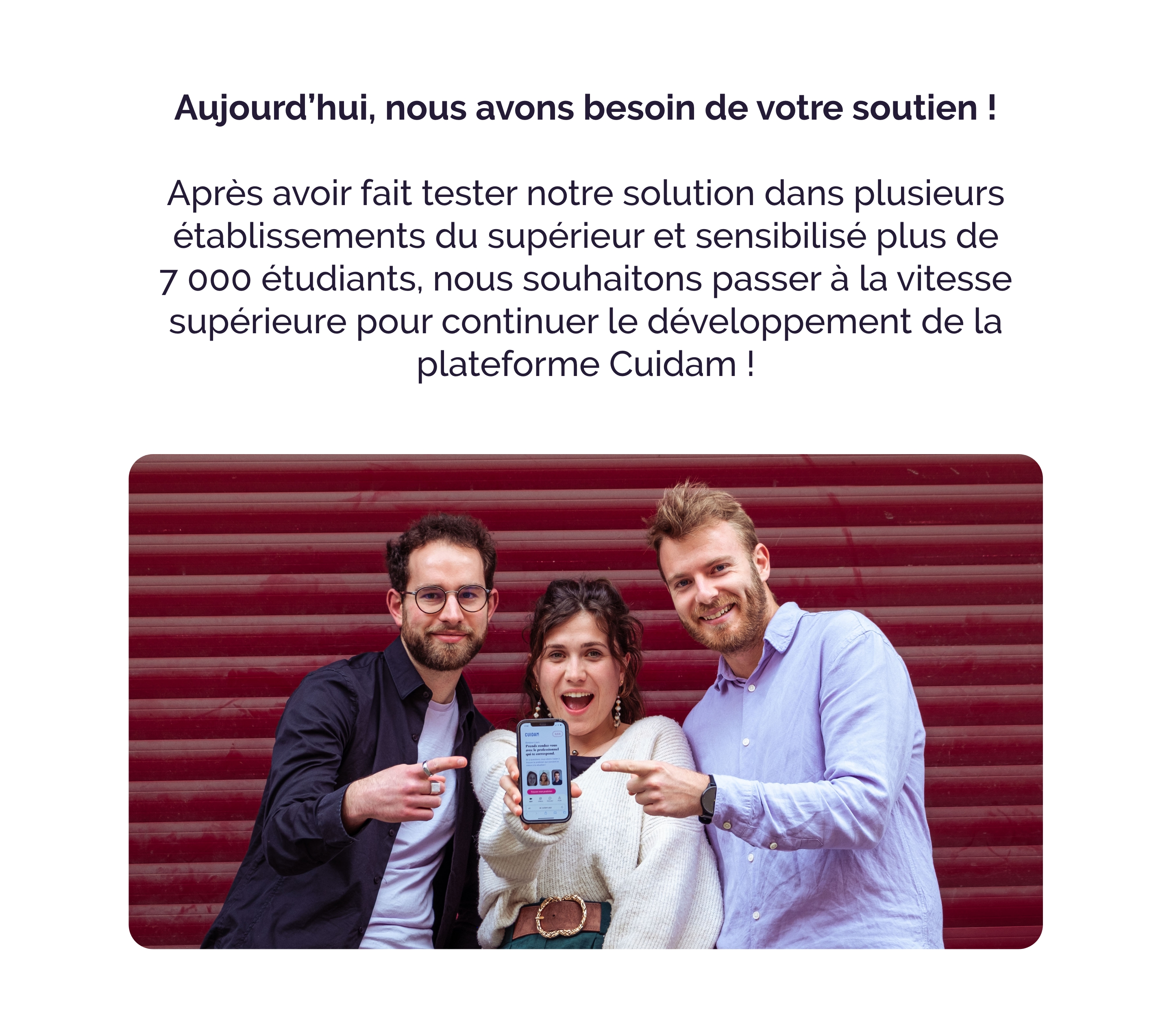 Cuidam, le soutien psy étudiant 💜