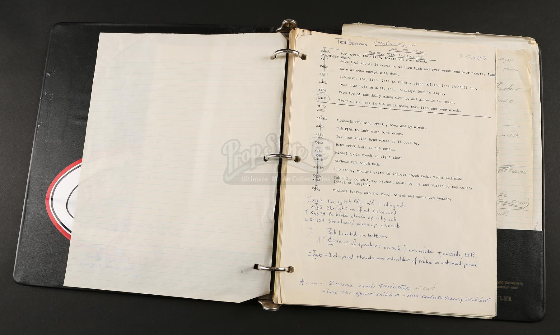 JAWS: THE REVENGE (1987) - FX Sequence Production Binder and ...
