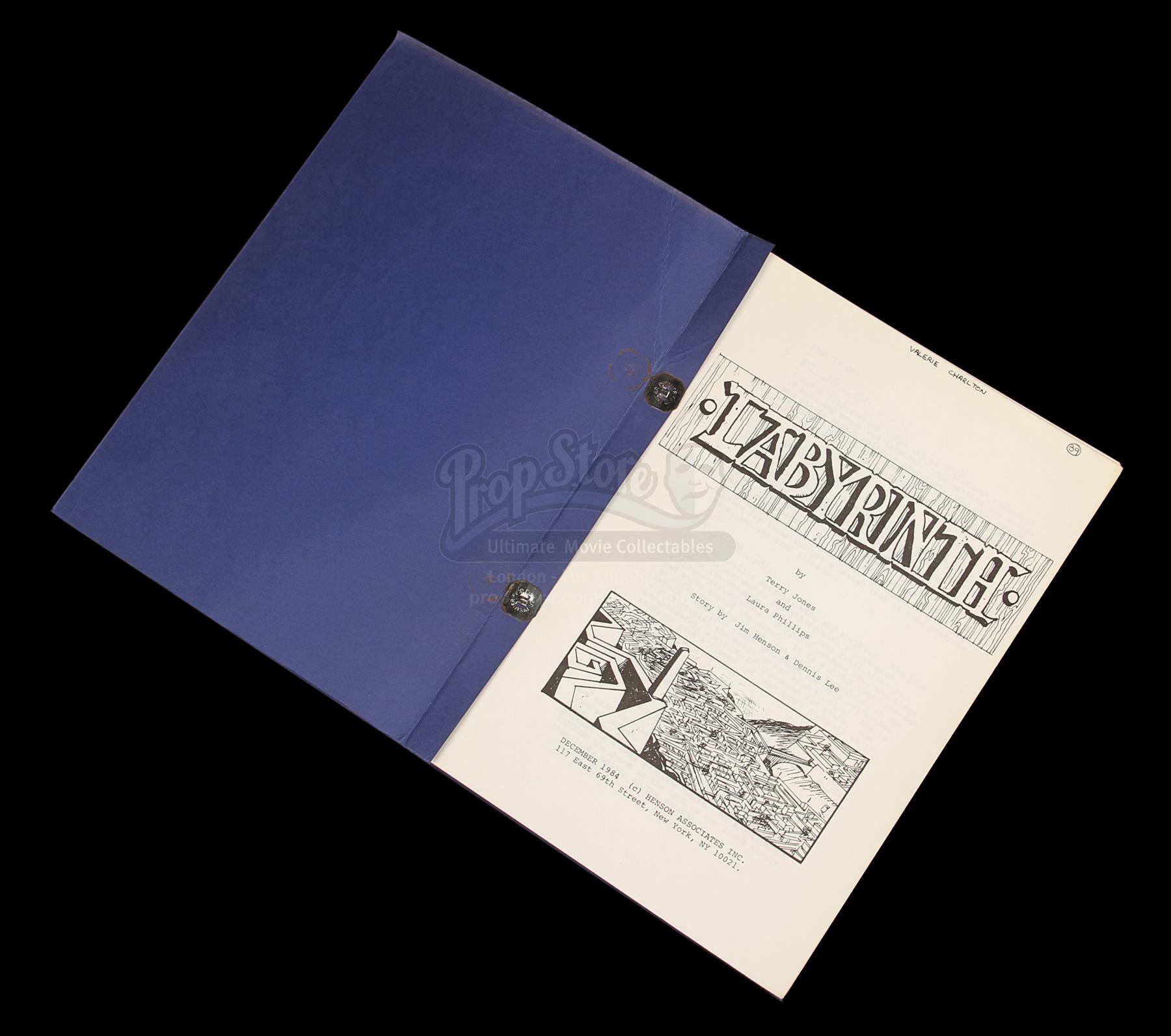 LABYRINTH (1986) - Production-Used Script and Ephemera - Current price ...