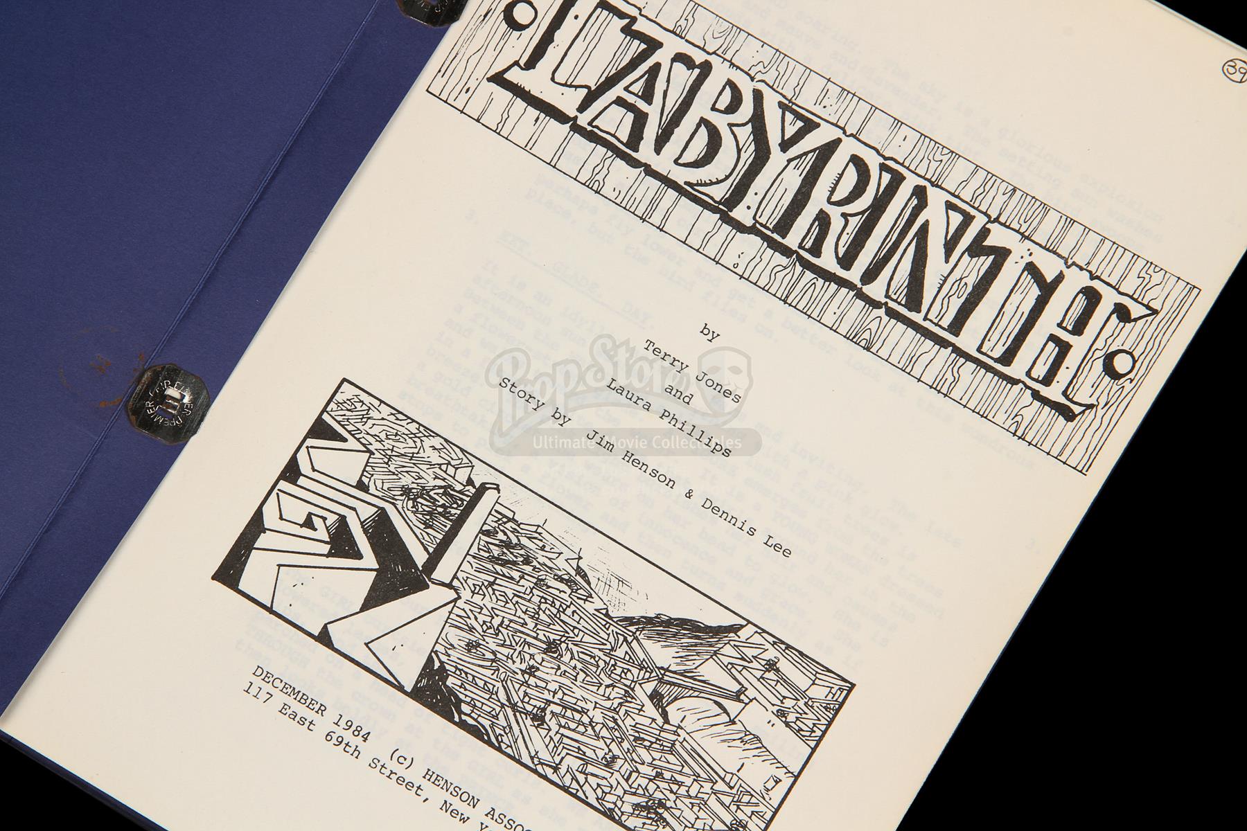 LABYRINTH (1986) - Production-Used Script and Ephemera - Current price ...