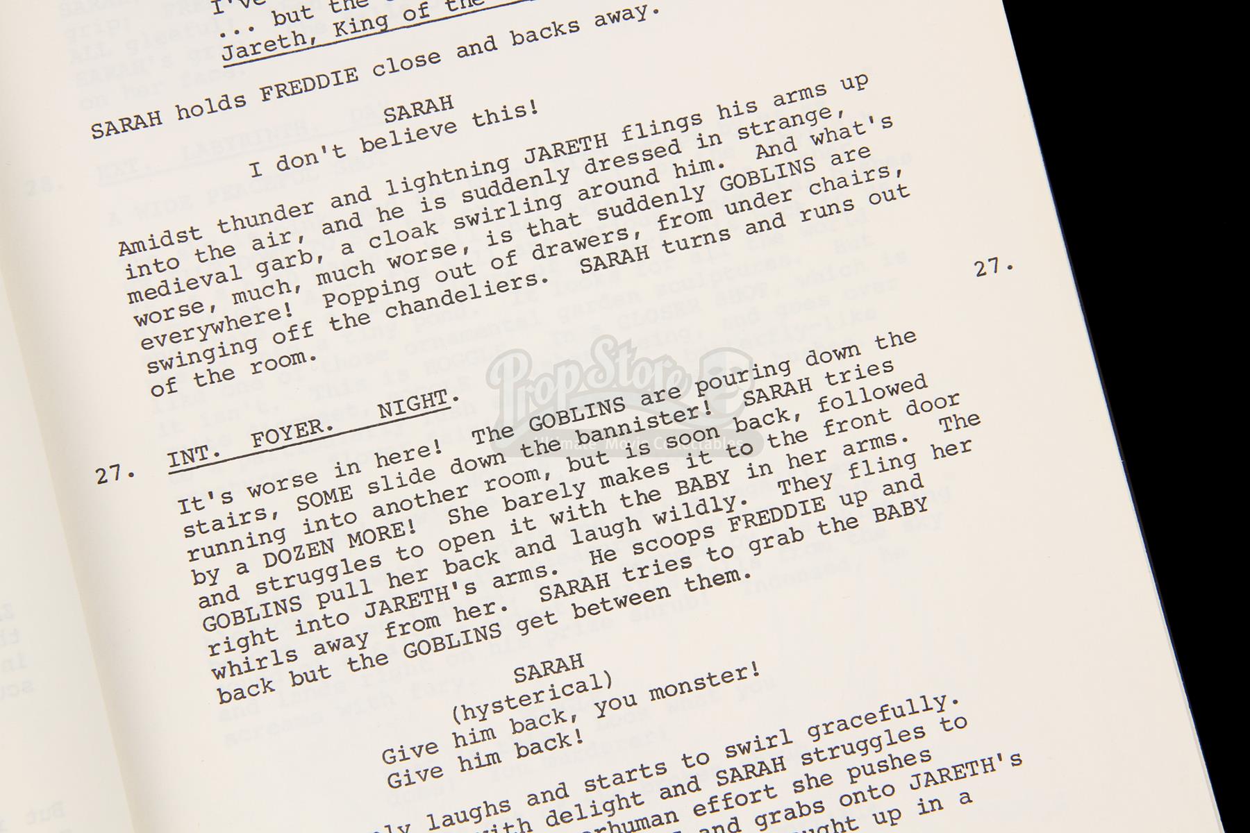 LABYRINTH (1986) - Production-Used Script and Ephemera - Current price ...