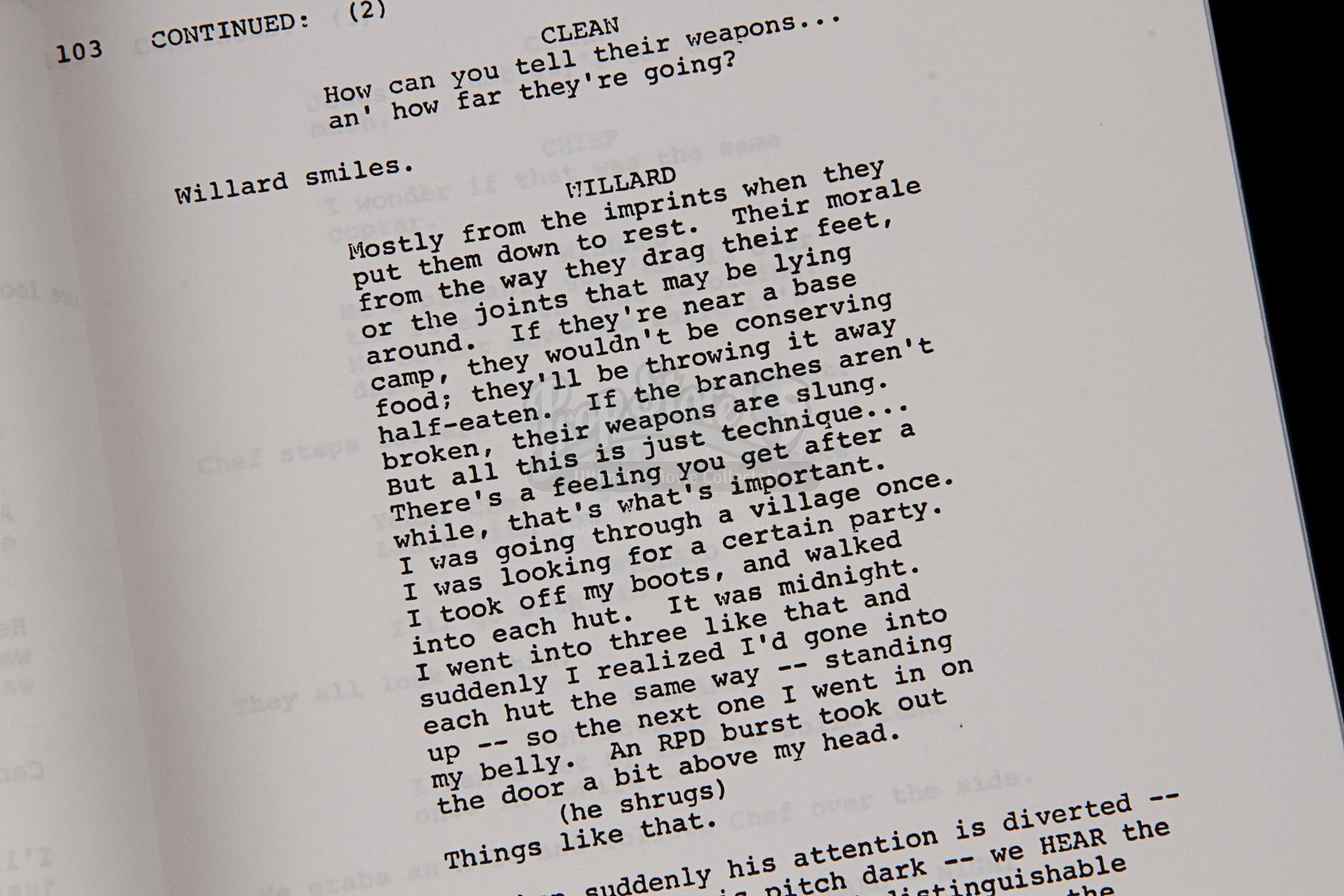 APOCALYPSE NOW (1979) - John Milius' Personal Script - Current price: £800