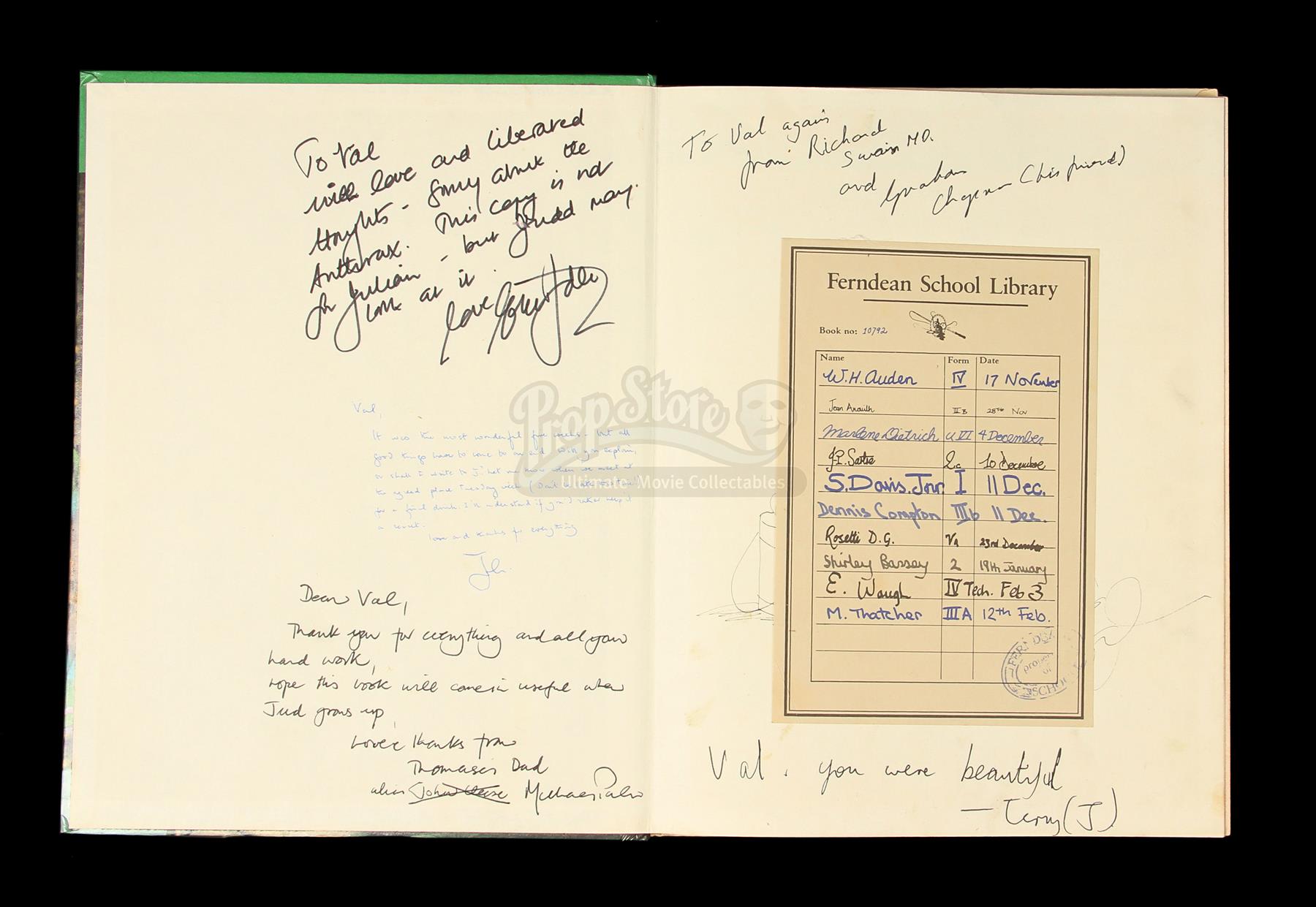 MONTY PYTHON'S FLYING CIRCUS - Cast Autographed Book - Current price: £1100