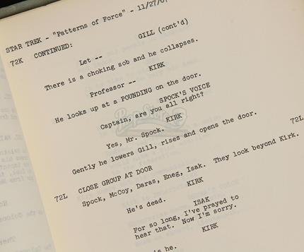 STAR TREK: THE ORIGINAL SERIES (1966-1969) - Production-Used 'Patterns ...