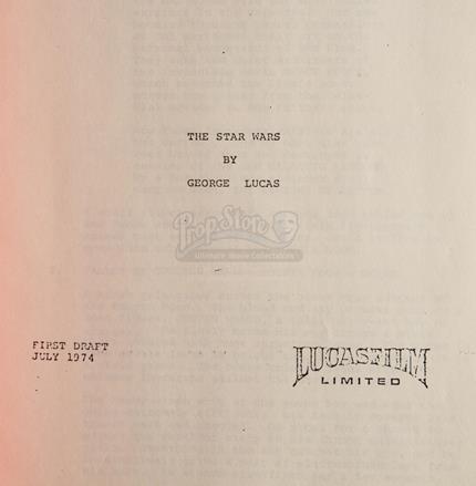 STAR WARS - EP IV - A NEW HOPE (1977) - The Star Wars' First Draft ...