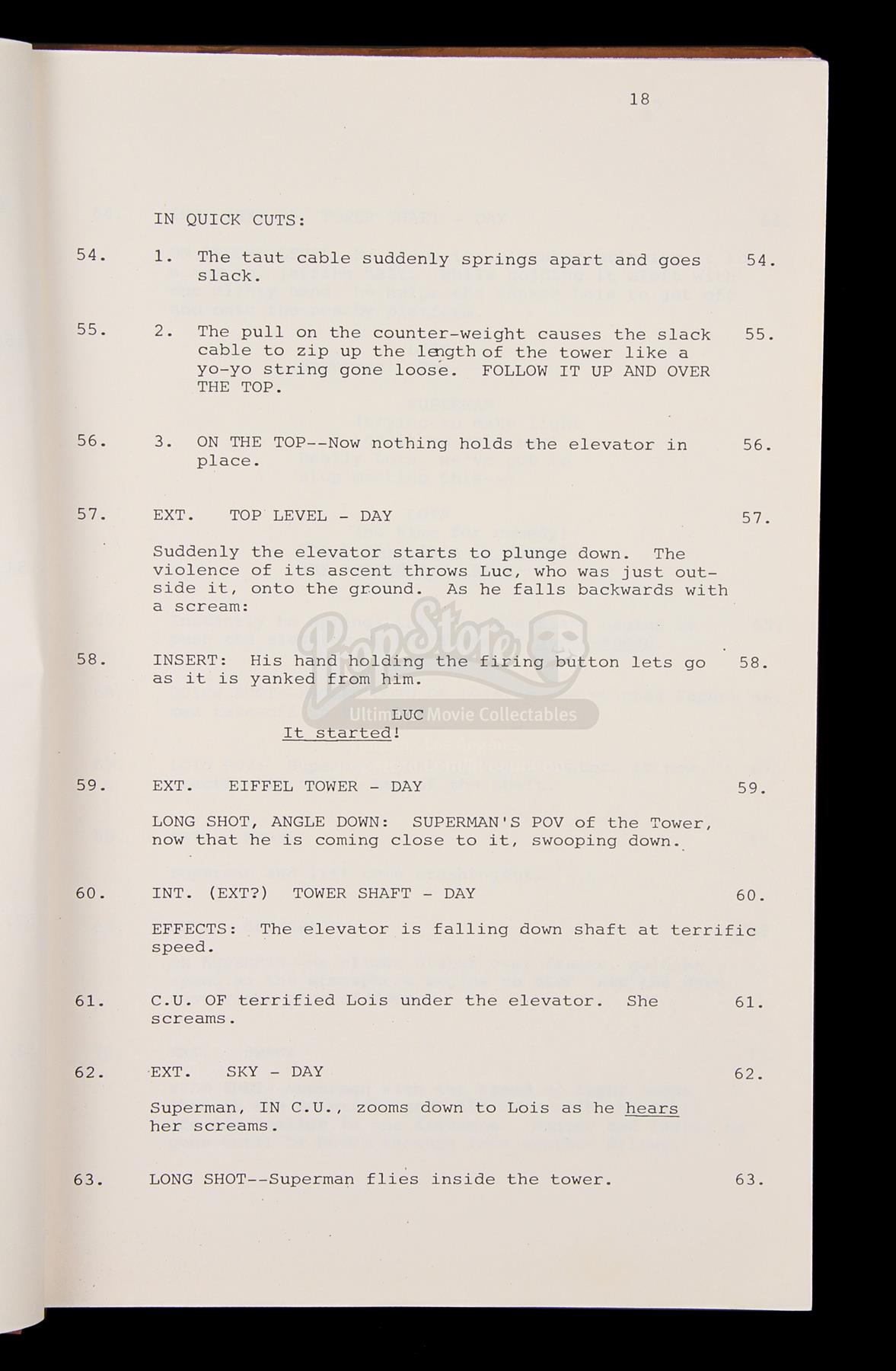 SUPERMAN II (1980) - Production-Used Script - Current price: £400