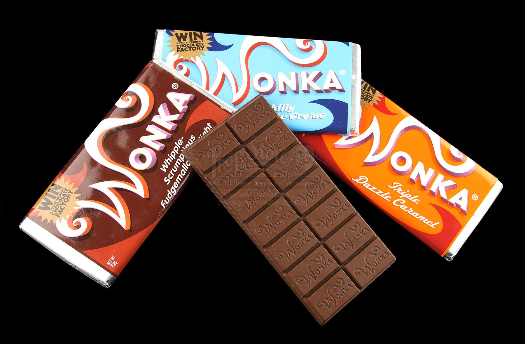 CHARLIE AND THE CHOCOLATE FACTORY 2005 Set Of Wonka Bars Current 
