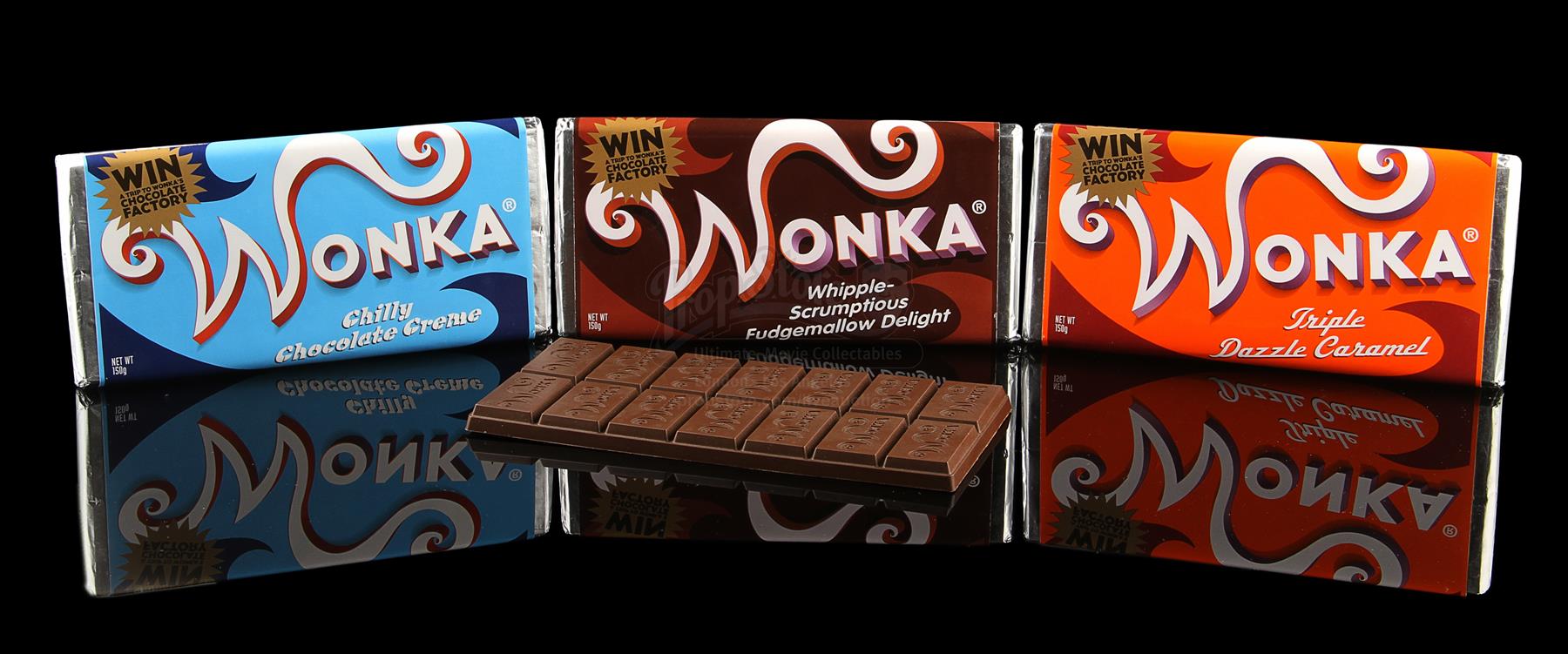 CHARLIE AND THE CHOCOLATE FACTORY 2005 Set Of Wonka Bars Current 