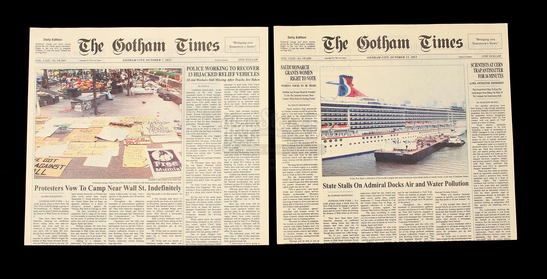 THE DARK KNIGHT RISES (2012) - Gotham Times Newspapers - Current price ...