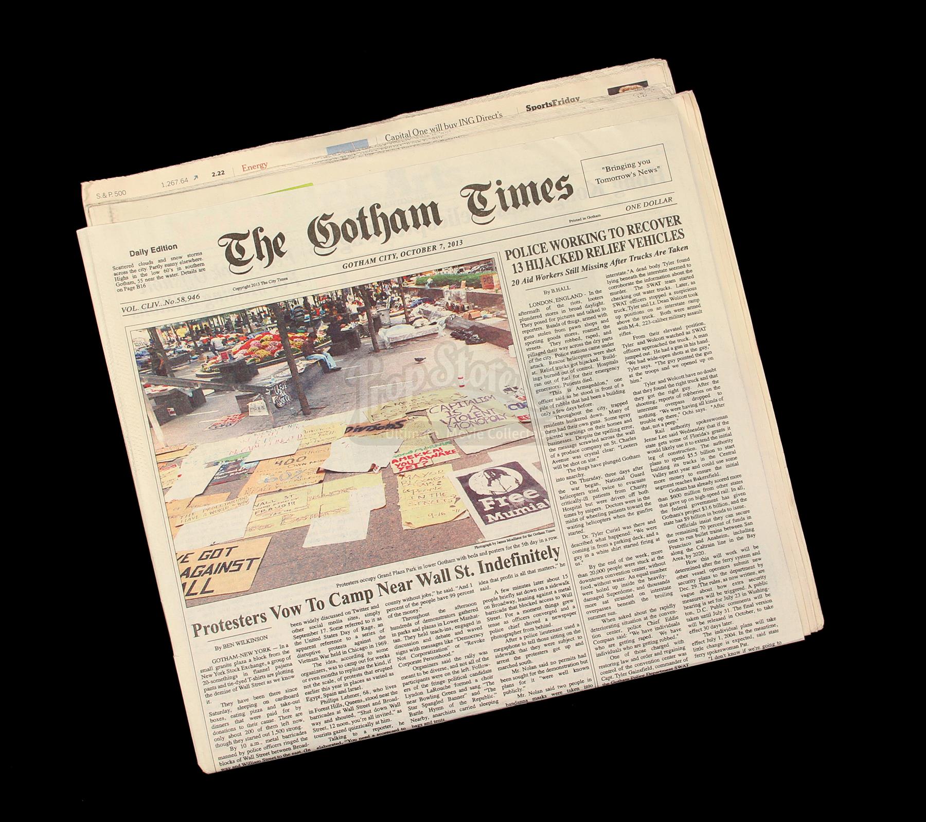 THE DARK KNIGHT RISES (2012) - Gotham Times Newspapers - Current price ...