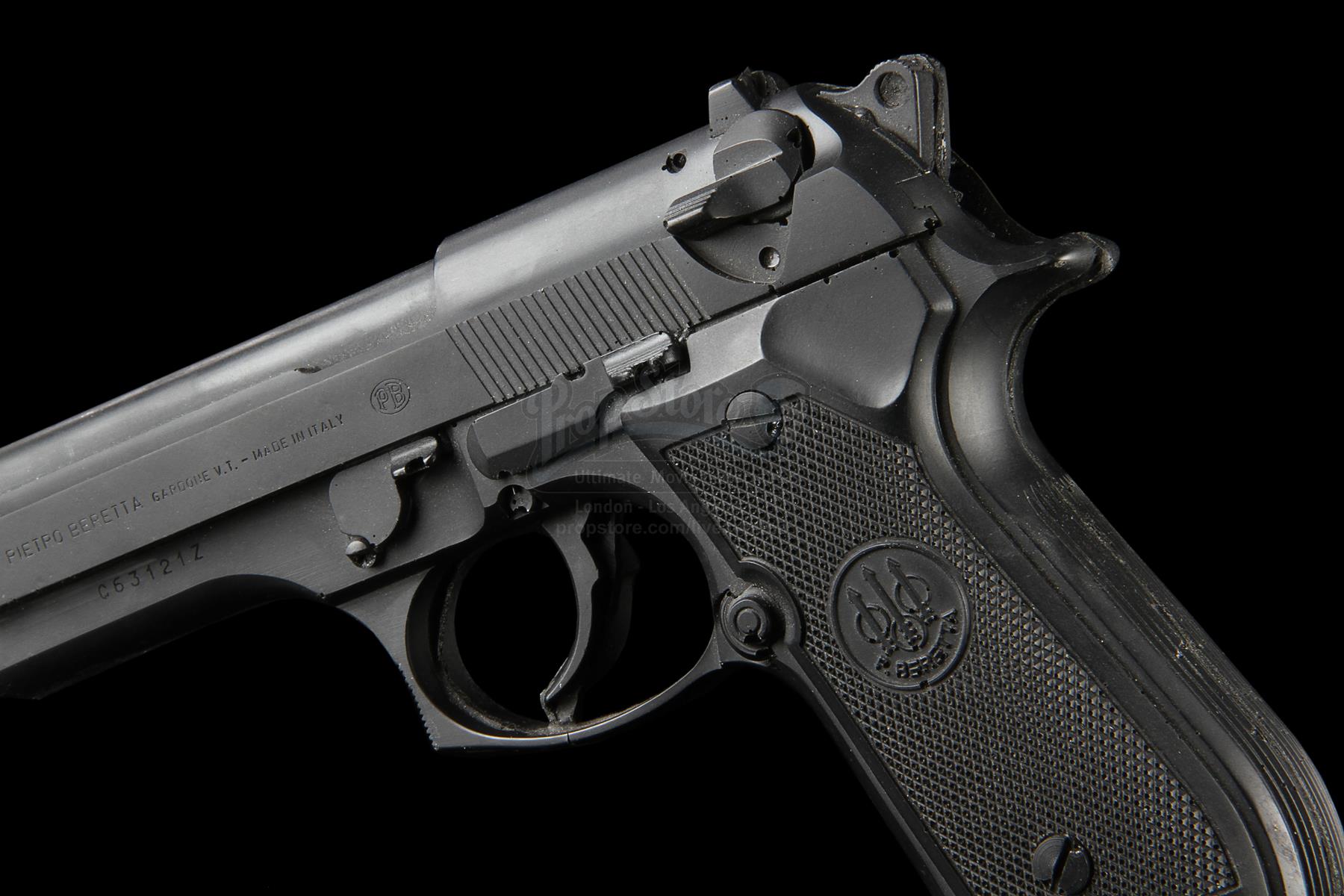 DIE HARD (1988) - John McClane's (Bruce Willis) Stunt Beretta and 'Seasons Greetings' Tape ...