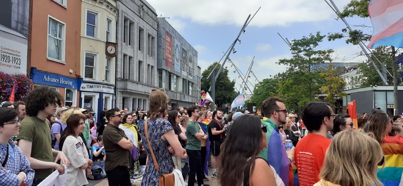 Trans Pride Cork 2023 Gatering On Grand Parade Photo · Cork LGBT Archive