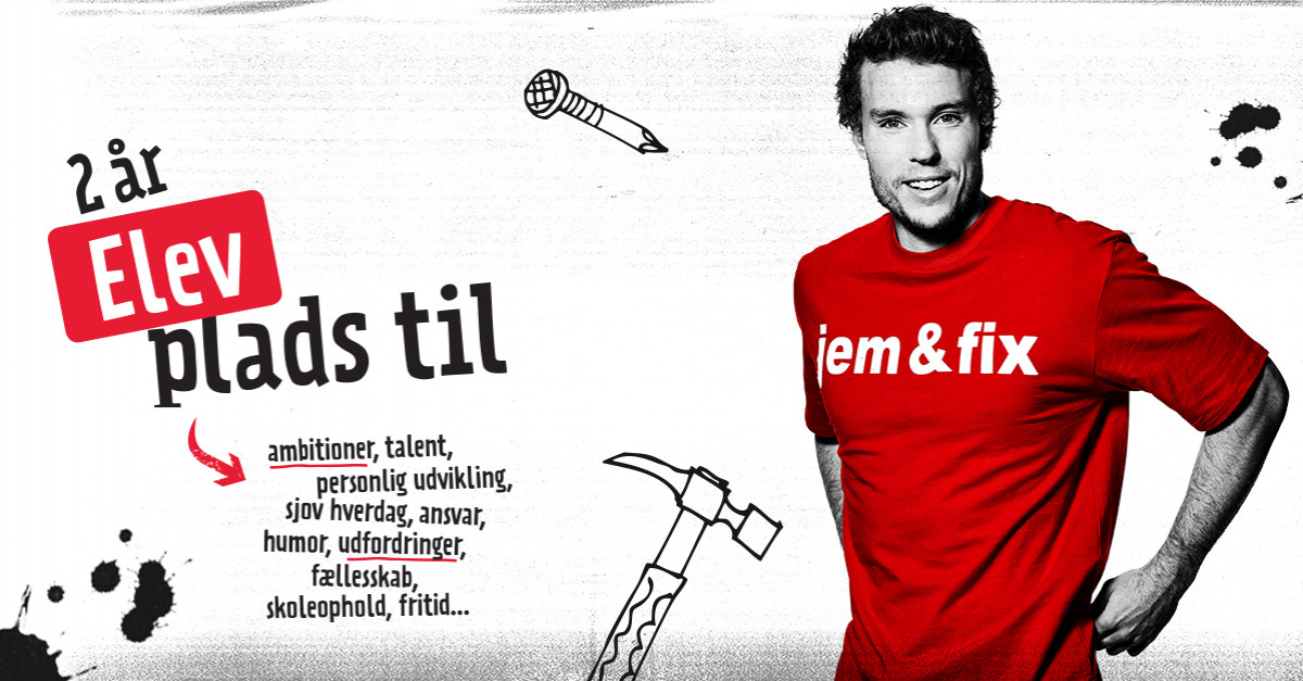 Bliv elev i jem & fix, Hovedstaden | Elevplads.dk