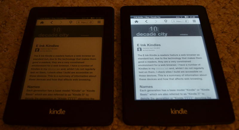 E Ink Kindle web browsers | Blog | Decade City