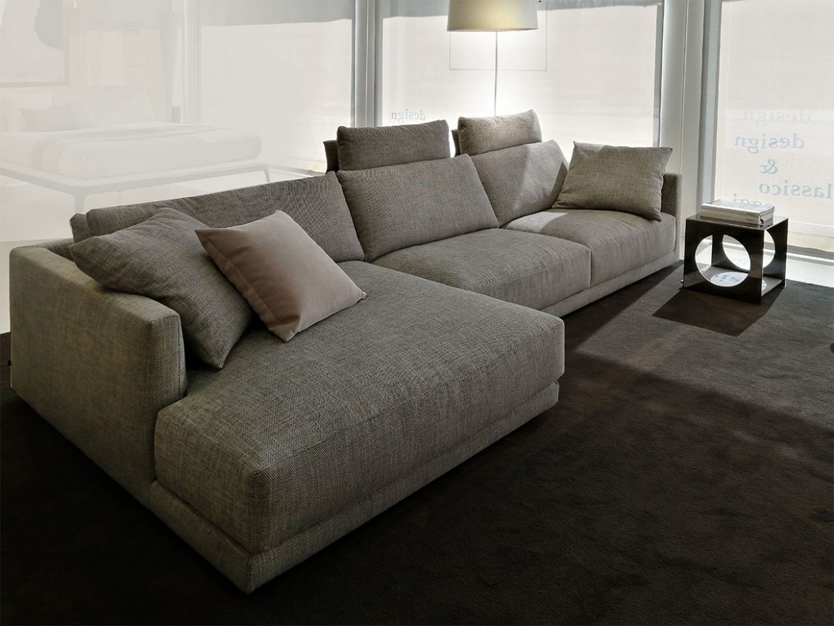 Bristol modular sofa in fabric (gray), Poliform - Deesup