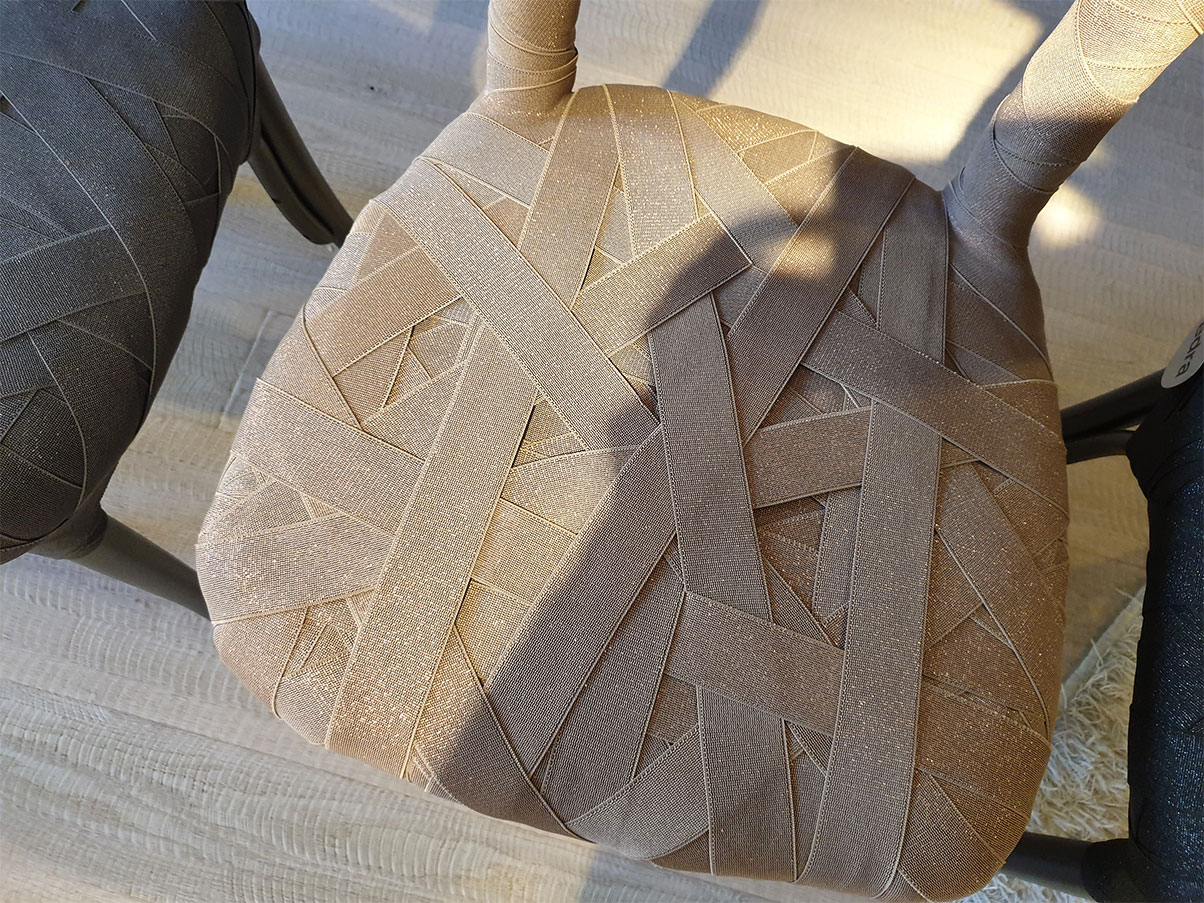 Set of 4 Mummy chairs with elastic ribbon (multicolored), Edra - Deesup