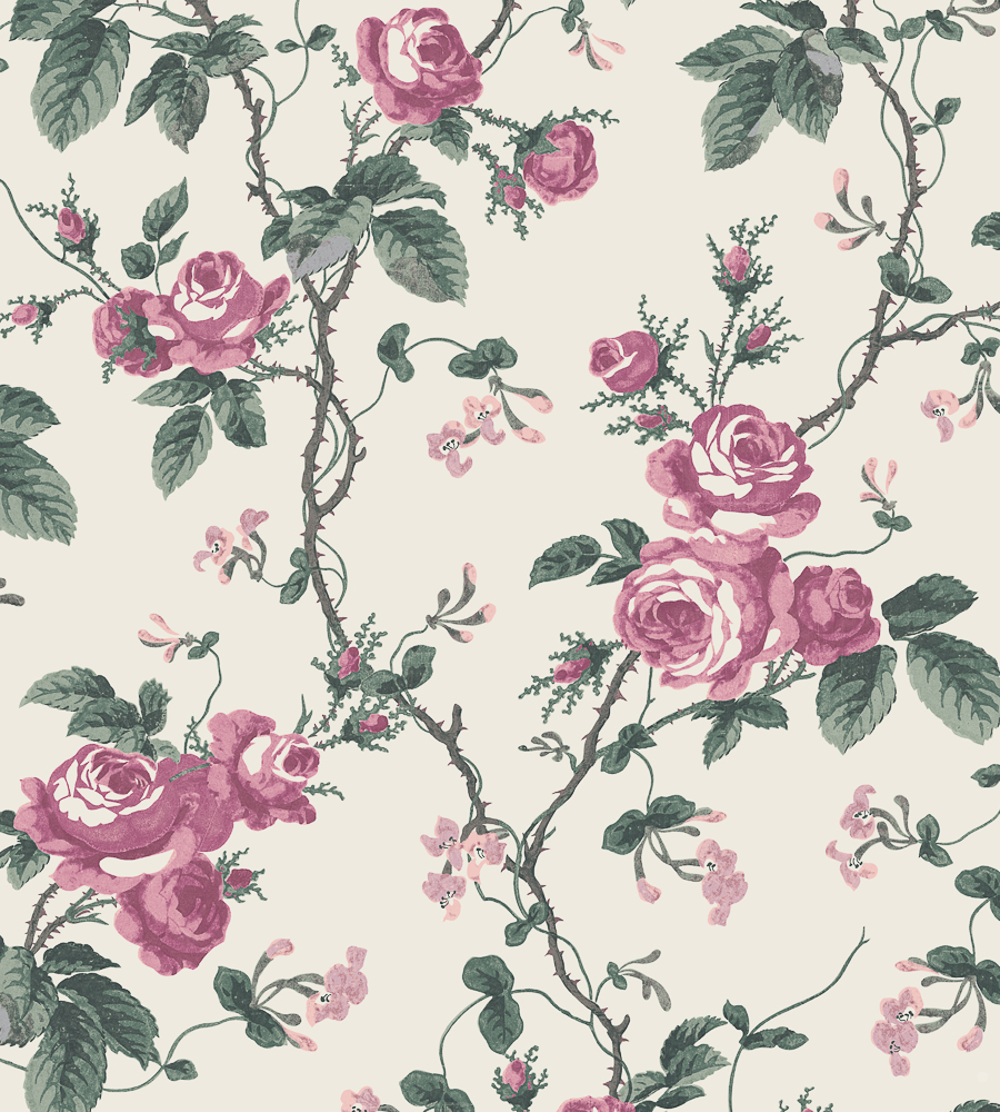 French Roses - Pink wallpaper | In Bloom | Borastapeter