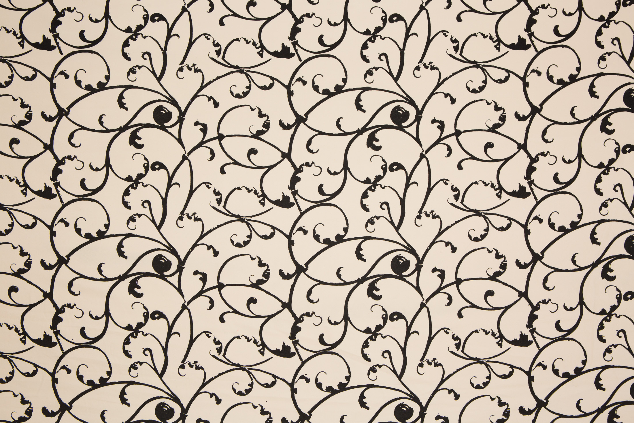 Agra Ironwork - Black on Ecru fabric | Roman Collection - Fabrics ...