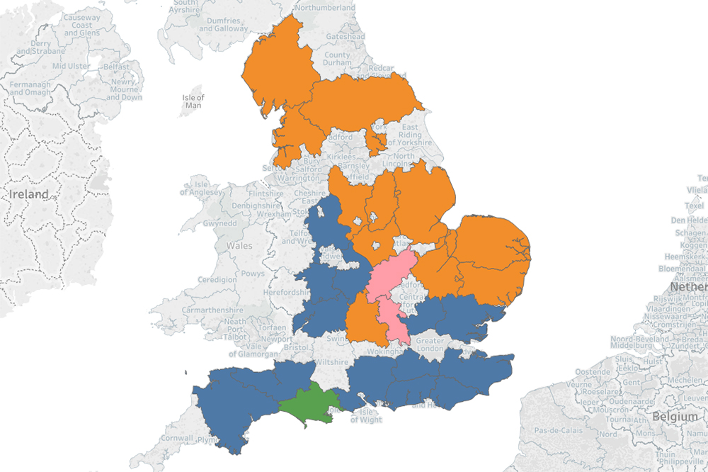 Reorganisation map: area by area guide | Local Government Chronicle (LGC)