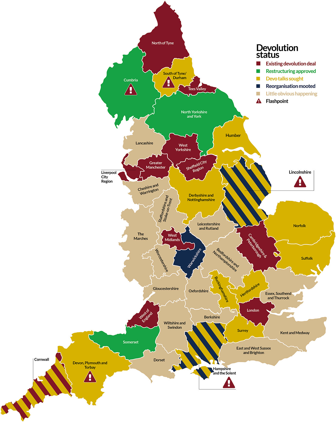 LGC map reveals emerging devolution plans | Local Government Chronicle (LGC)