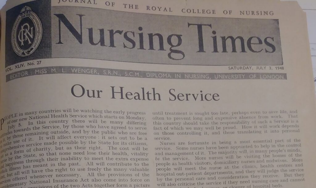 Find out how Nursing Times covered the launch of the NHS in 1948 ...