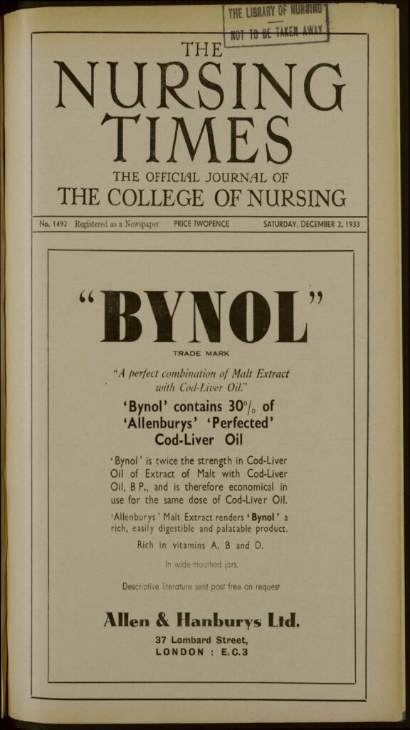 Issue 1492 1933 12 02 Nursing Times 