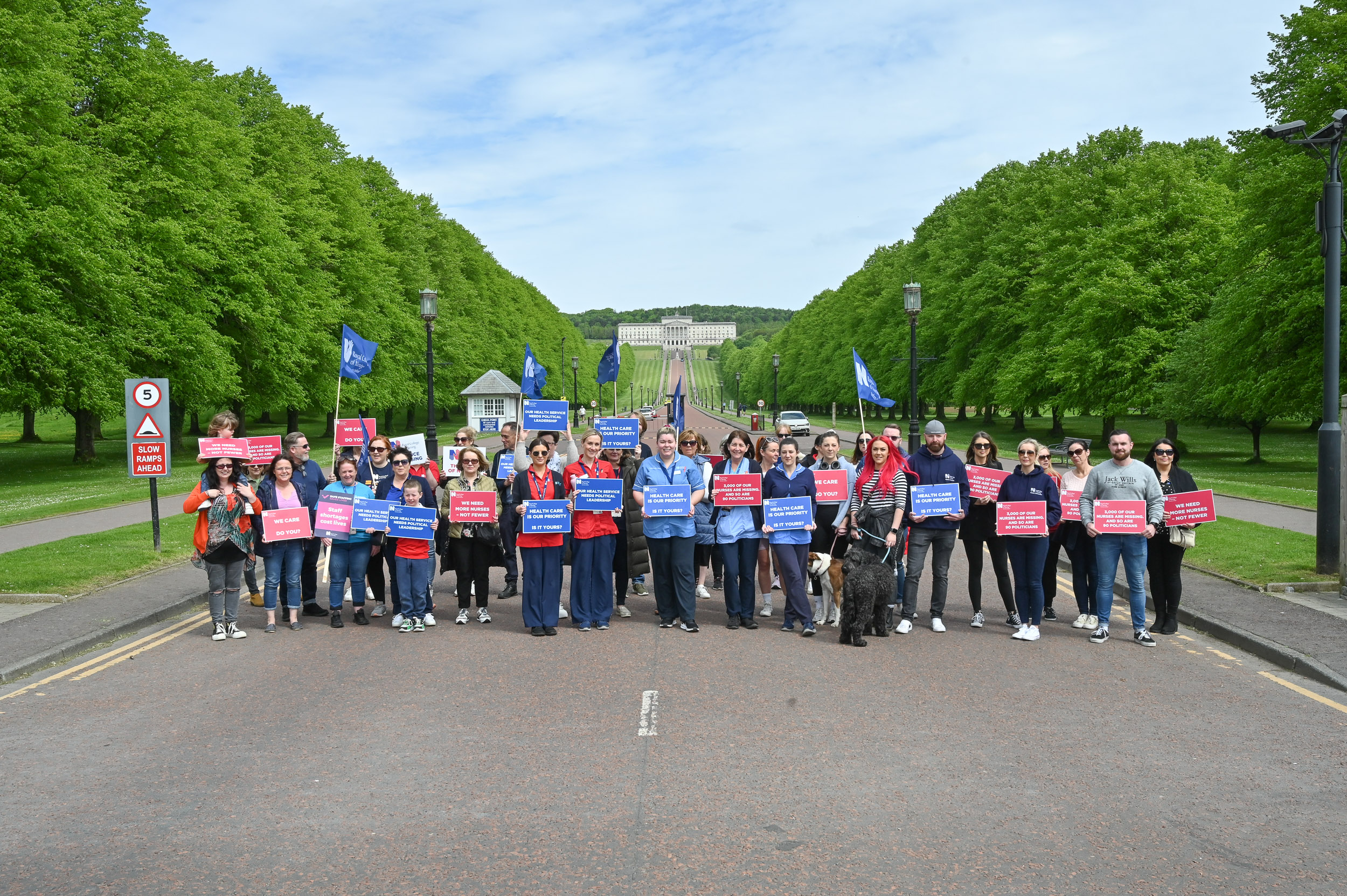Northern Ireland nursing staff protest outside Stormont | Nursing Times