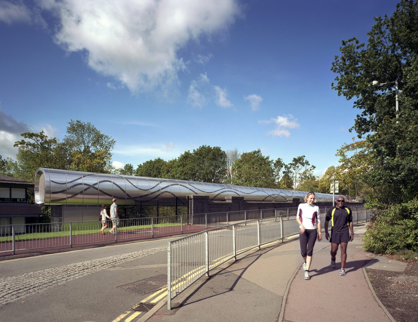 MJP unwraps stainless steel-clad utility bridge in Birmingham