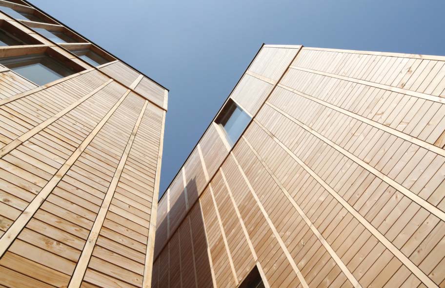 Groves Natcheva reveals pair of timber-clad apartment buildings