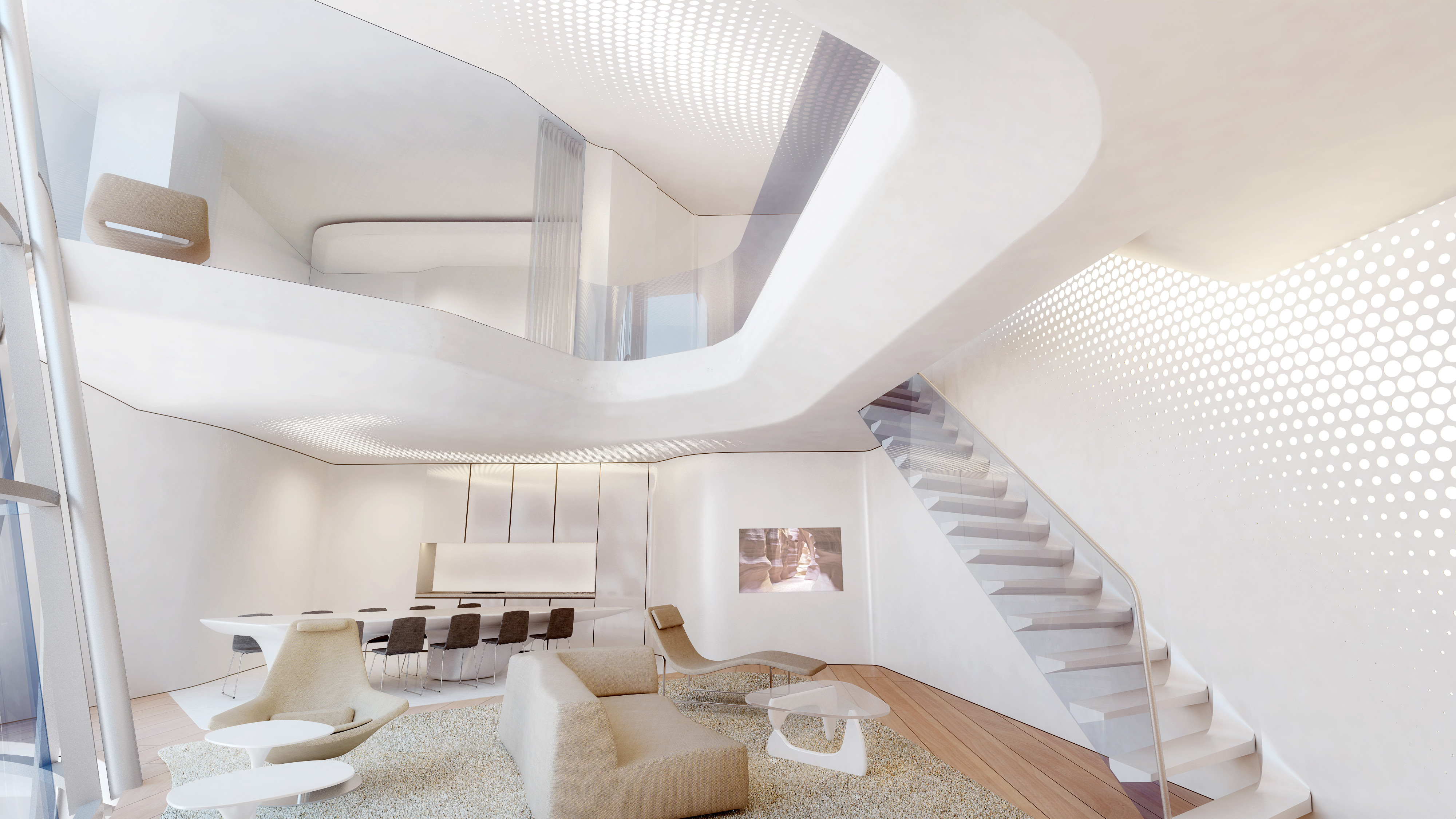 Interior images revealed of Zaha’s Opus tower