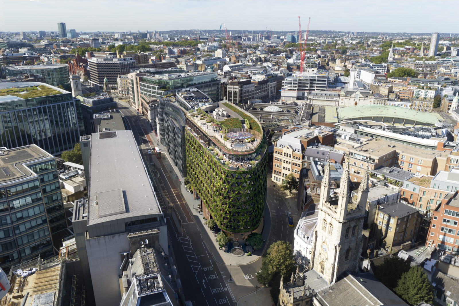 Sheppard Robson unveils City scheme with ‘largest living wall in Europe’