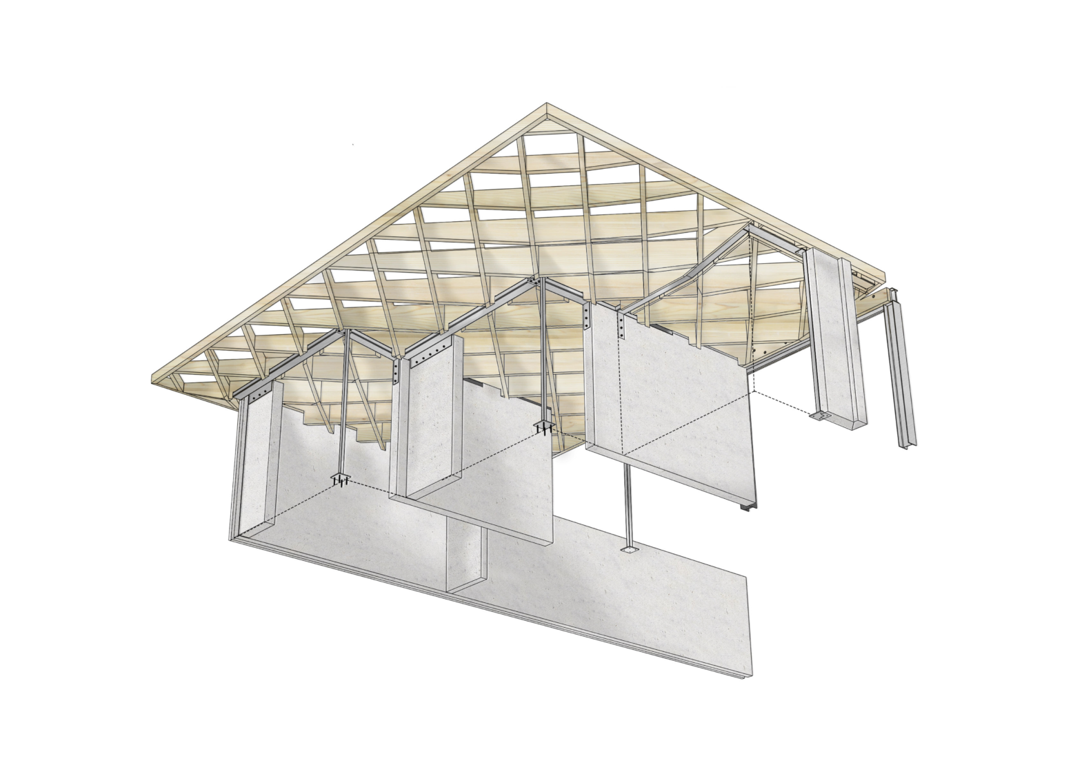 House in Surrey by Tigg + Coll features soaring ‘diagrid’ timber canopy ...