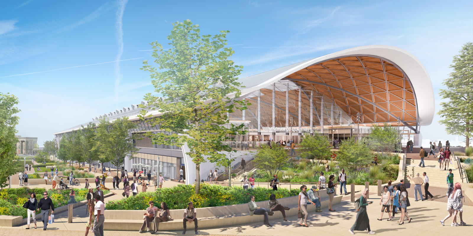 Grimshaw reveals revised designs for new Birmingham HS2 station