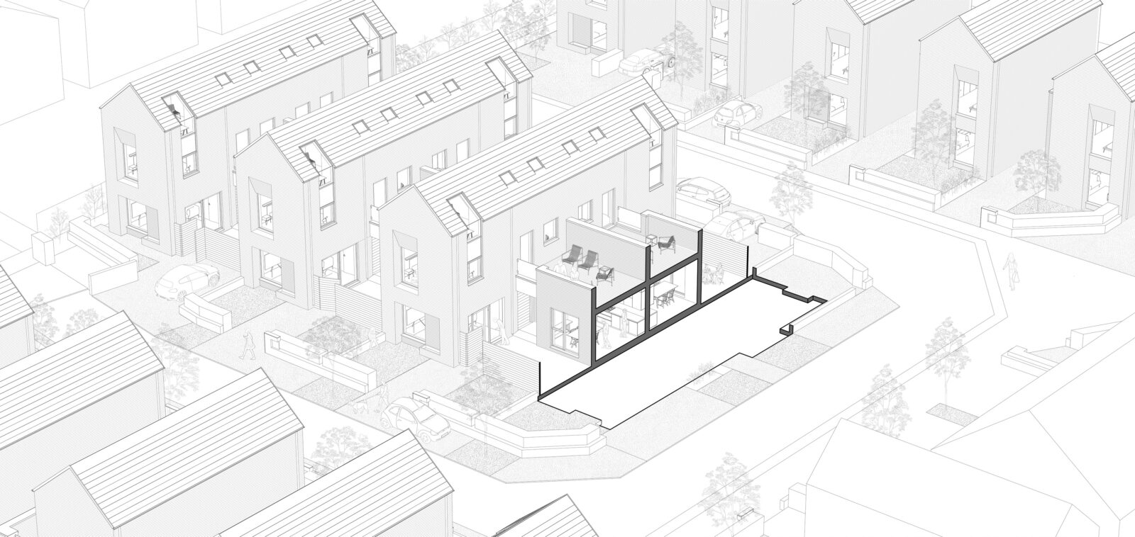 Thirty houses completed on ex-industrial site in Liverpool by DK-Architects