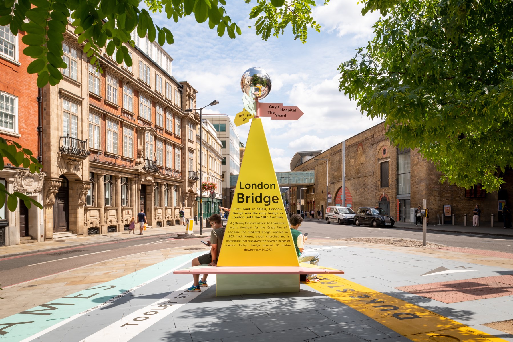 Wayfinding beacon by Charles Holland Architects unveiled at London ...