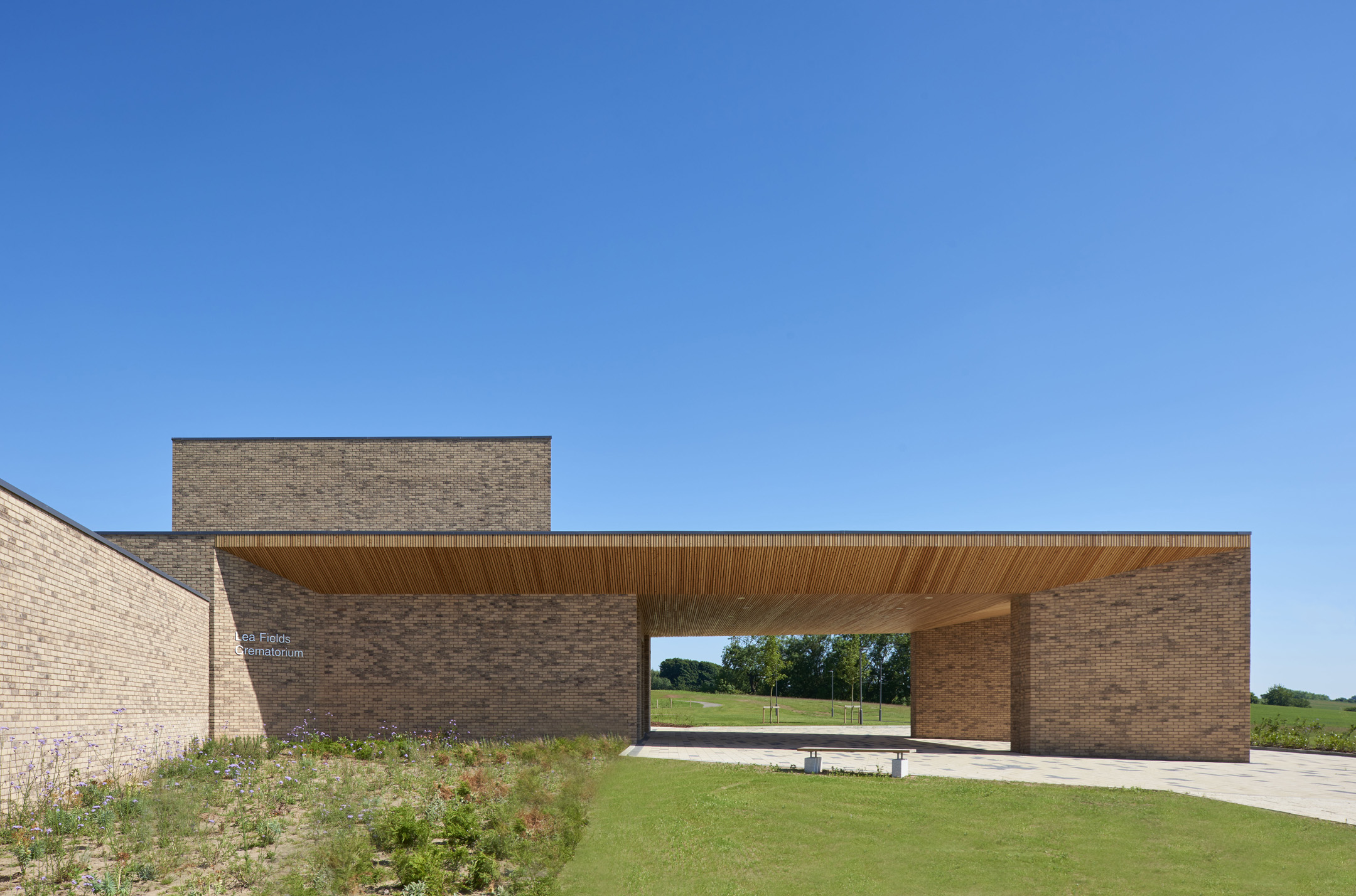 ‘Contemplative’ brick crematorium completed by Haverstock in Lincolnshire