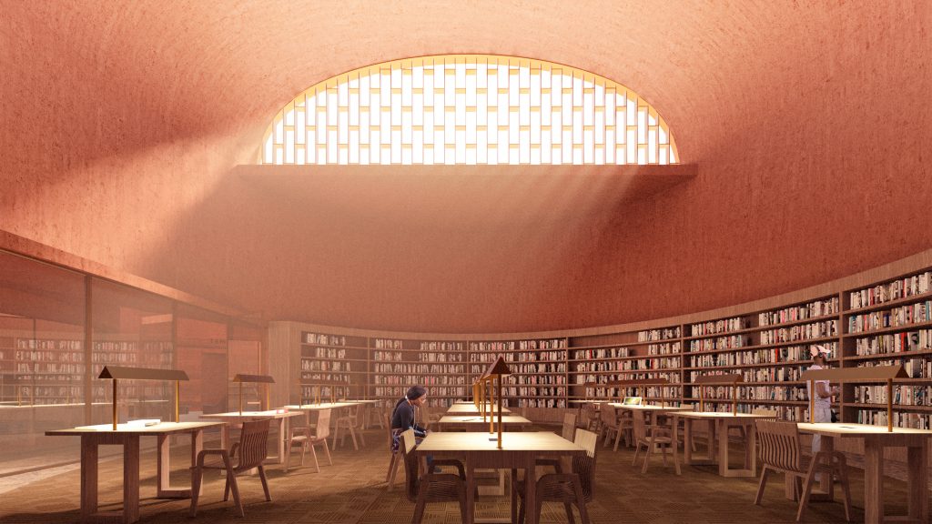 David Adjaye unveils designs for rammed earth library in Johannesburg
