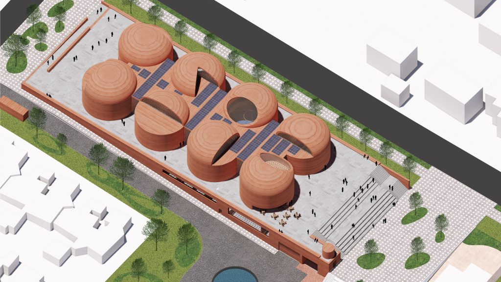 David Adjaye unveils designs for rammed earth library in Johannesburg