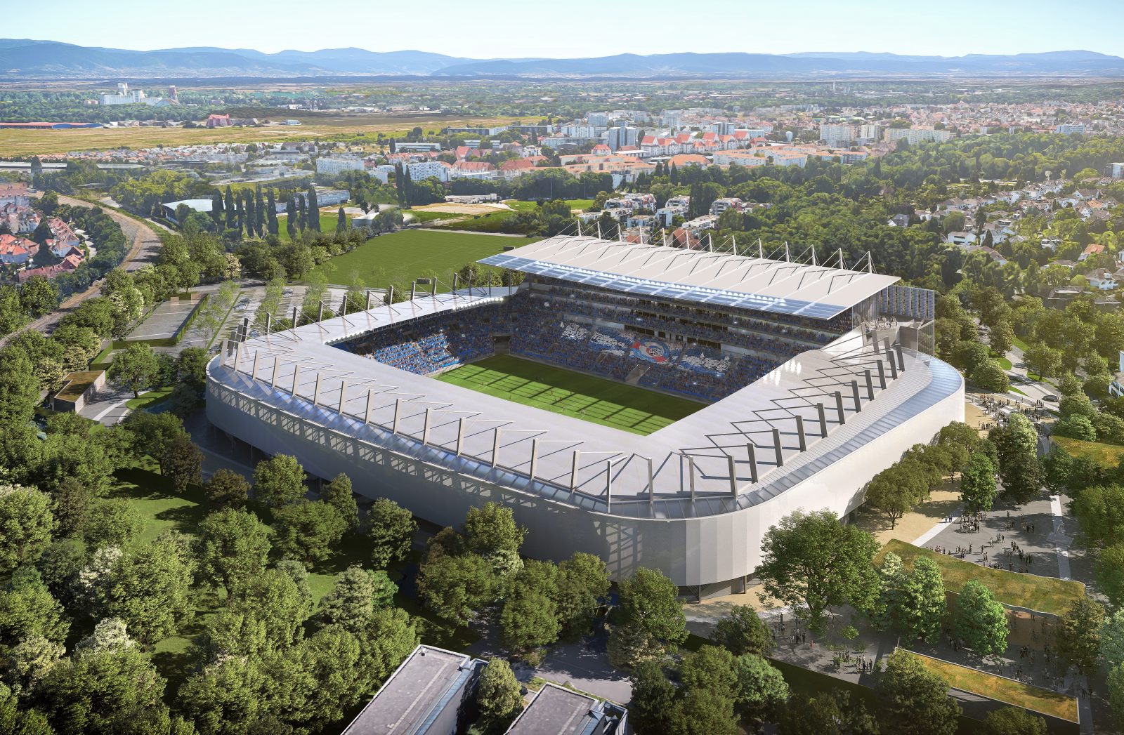 Populous to re-use Airbus fuselages in RC Strasbourg’s stadium revamp