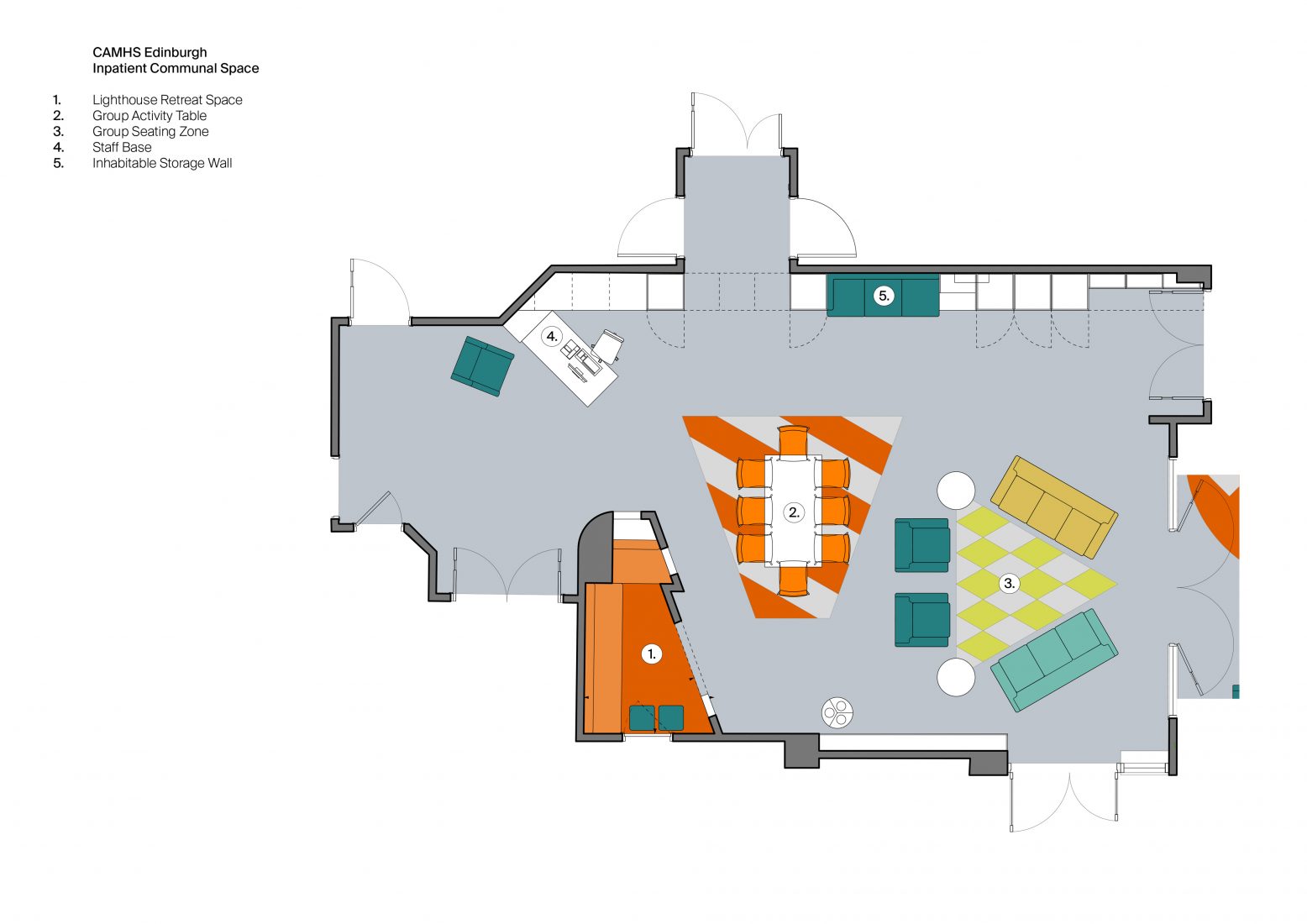 Projects Office completes colourful mental health unit in Edinburgh