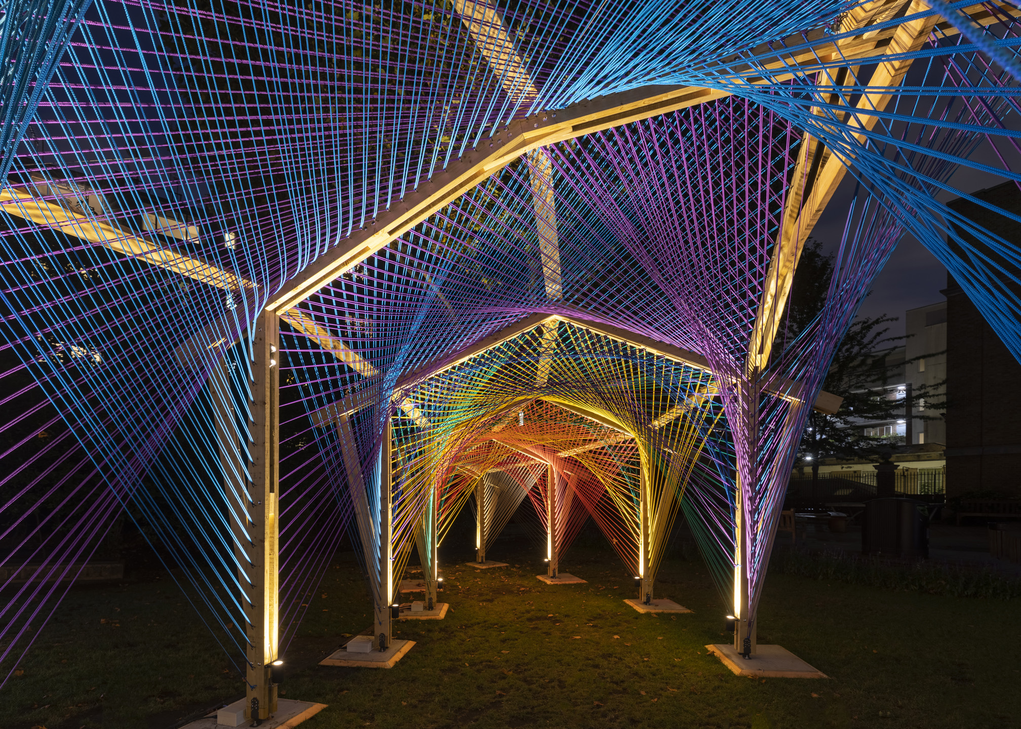 Pride pavilion designed by young Fosters team constructed in Soho
