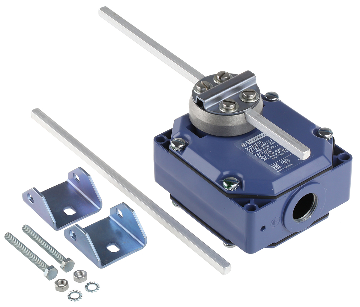 IP54 Snap Action Limit Switch Lever Zinc Alloy, 2NO/2NC, 240V | XCRE18 ...