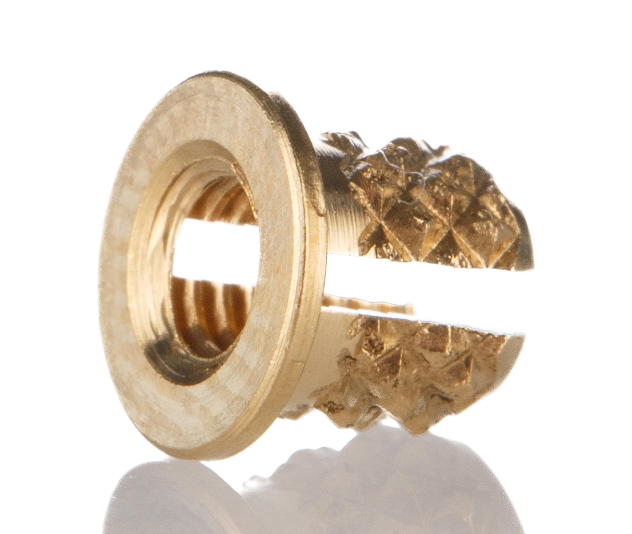 RS Pro, M3 Brass Insert Diameter 4mm Depth 4.78mm | 278-584 ...