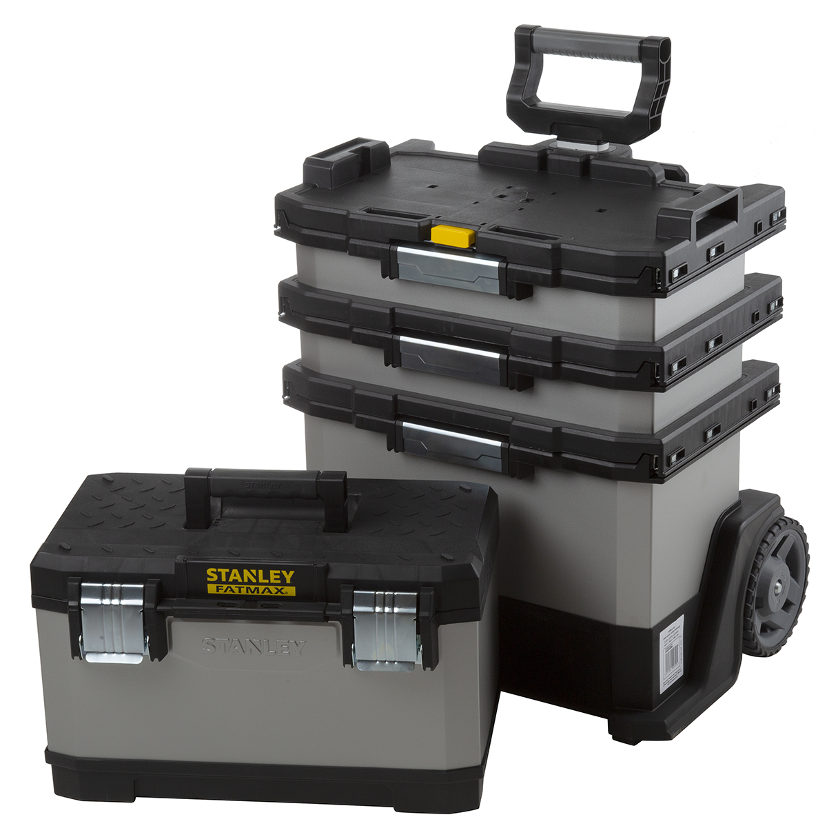 Stanley Wheeled Metal; Plastic Tool Chest , 893mm x 568mm x 389mm | 1 ...