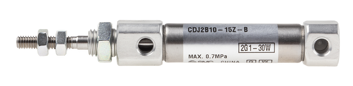 SMC Double Action Pneumatic Pin Cylinder, CDJ2B10-15Z-B | CDJ2B10-15Z-B | ET13813665 | Enrgtech LTD