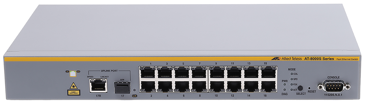 Allied Telesis 8000S/16, AT-8000S/16 16 Port Fast Ethernet Switch | AT-8000S/16-30 | ET14040591 ...