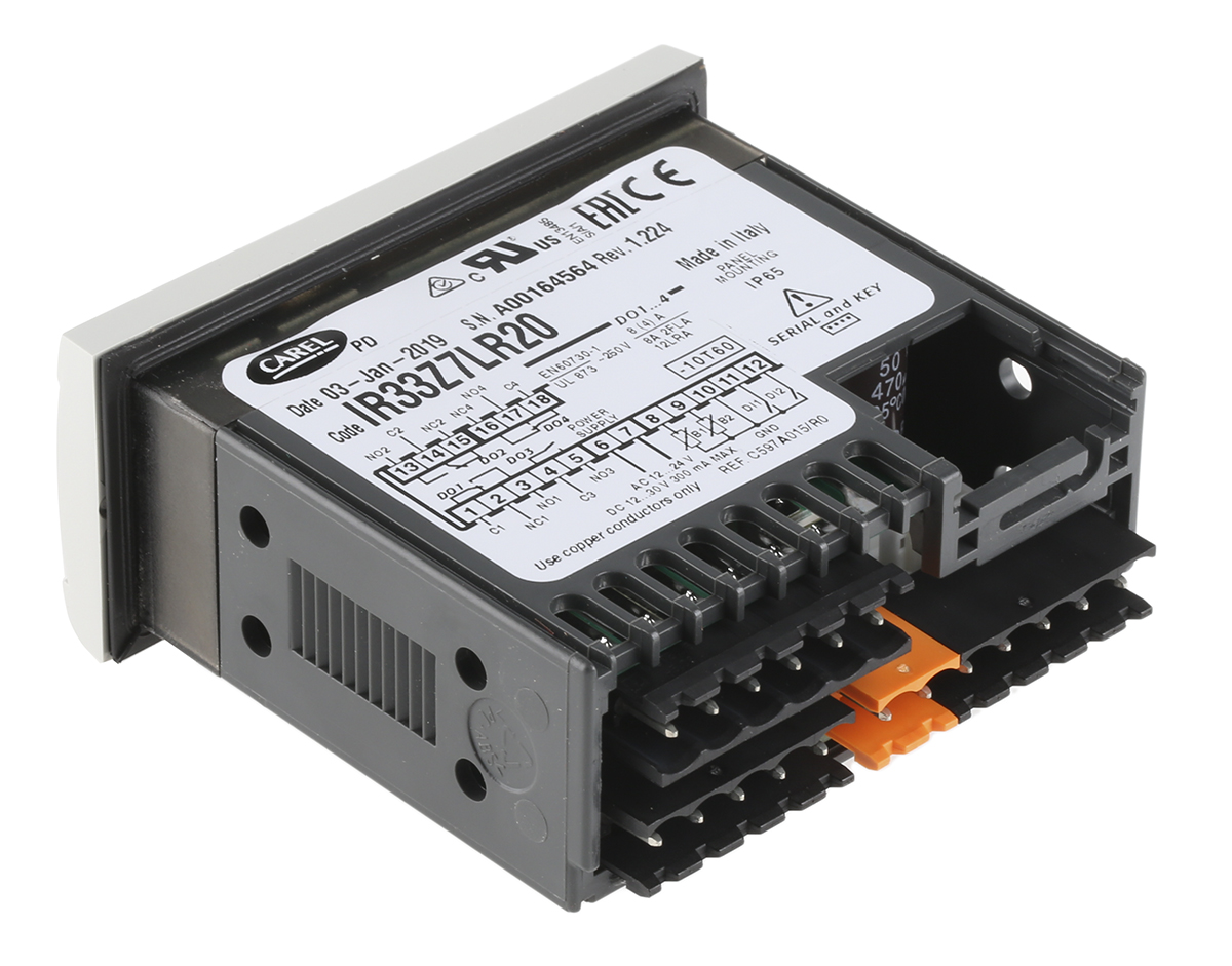 Carel IR33 PID Temperature Controller, 34.2 x 76.2mm, 4 Output Relay ...